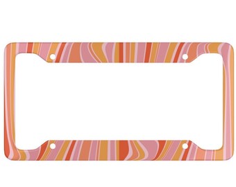 Groovy License Plate Frame - Etsy