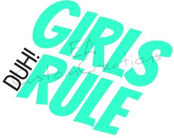 Girls Rule Png - Etsy