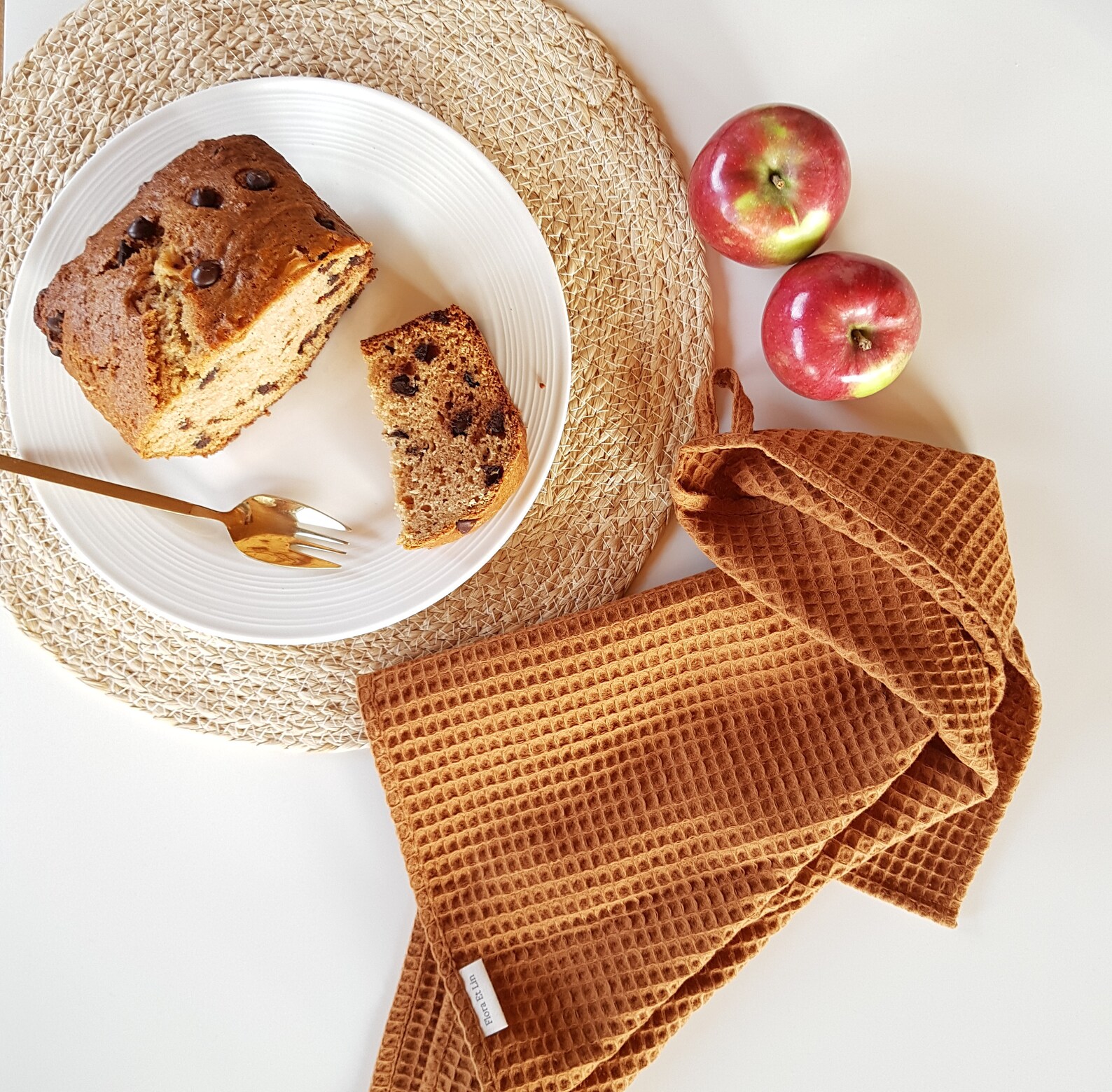 Waffle Cotton Towel. Handmade Waffle Tea Towel. Hanging Hand Towel ...