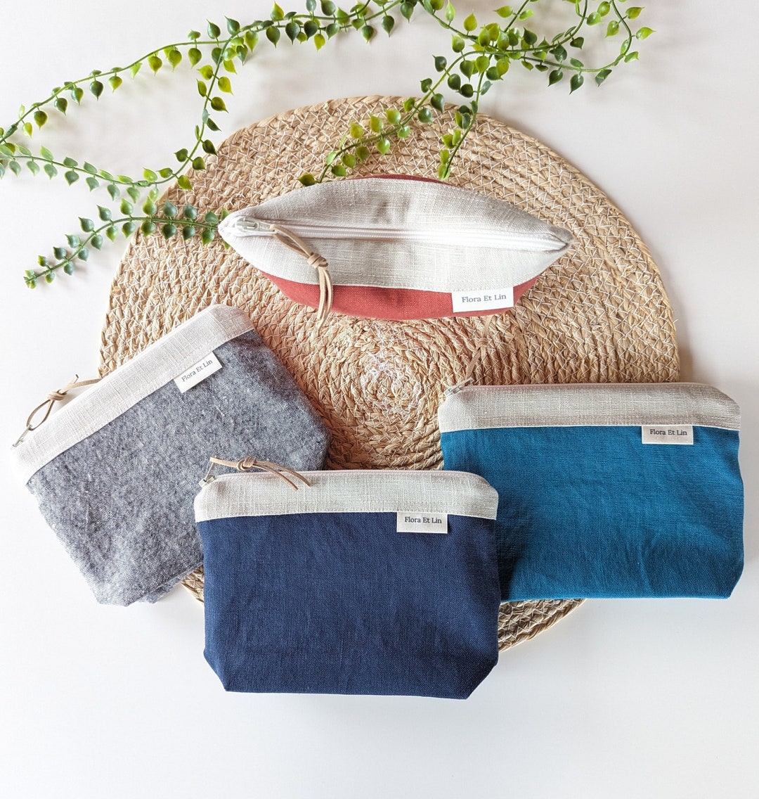 Handmade All Purpose Wet Bag. Cute Linen Wet Pouch. Organic Waterproof ...