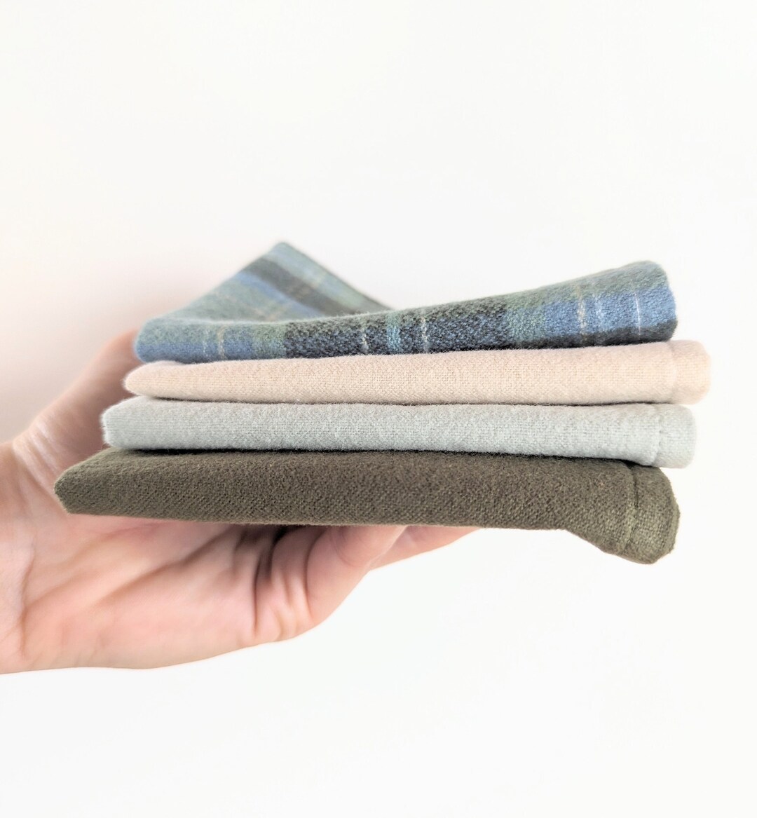 Organic Handkerchief. Zero Waste Tissues. 4 Hankies Set Storage Bag ...