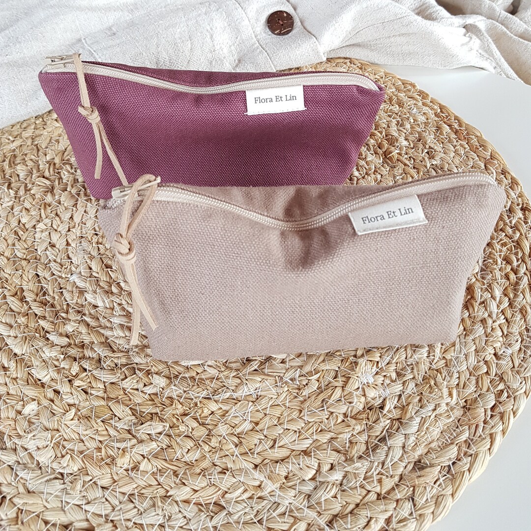 Small Wet Bag. Handmade Small Canvas Bags. Waterproof Lining Zipper ...