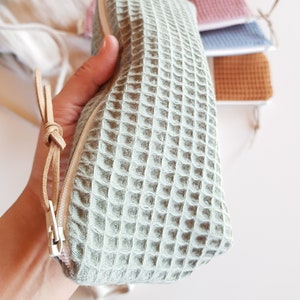 Waffle Weave Travel Bag With Waterproof Organic Lining. Food Safe Wet ...