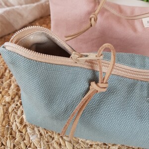 Handmade Small Canvas Bags. Small Wet Bags. Waterproof Lining Zipper ...