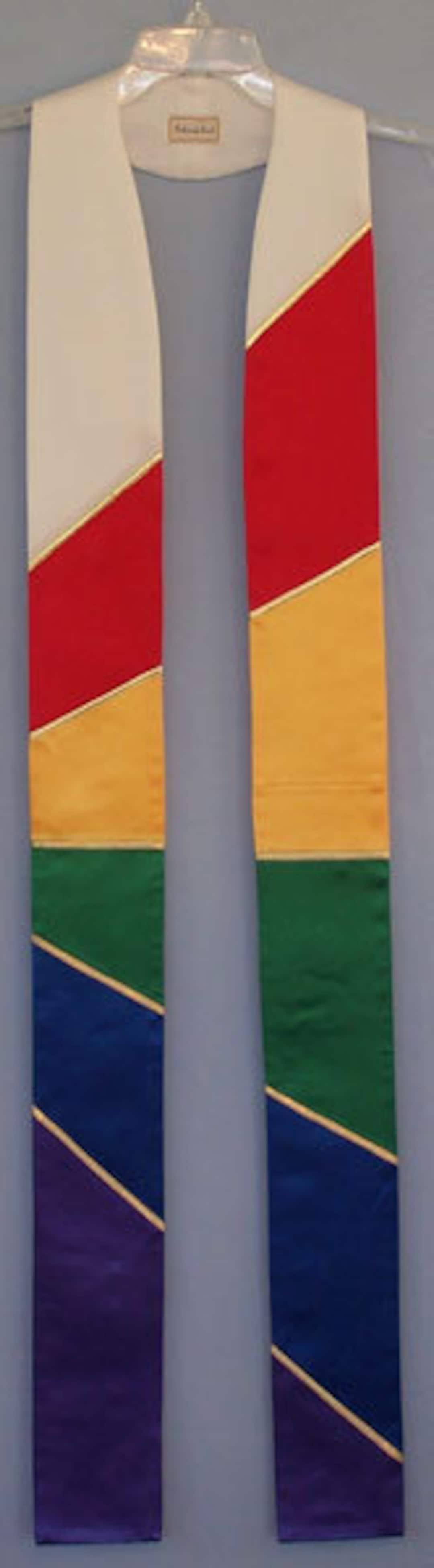 Clergy Rainbow Stole, All Season Stole, Shades of the Rainbow, the ...