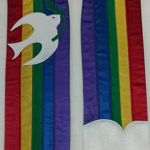 Ordinary time stole applique paper pattern Rainbow Colors | Etsy