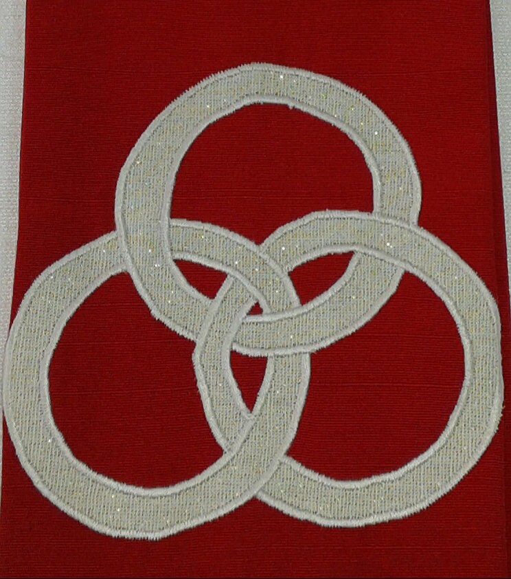 Small Symbols Applique Paper Pattern, Trinity Rings, Crosses, Dove ...