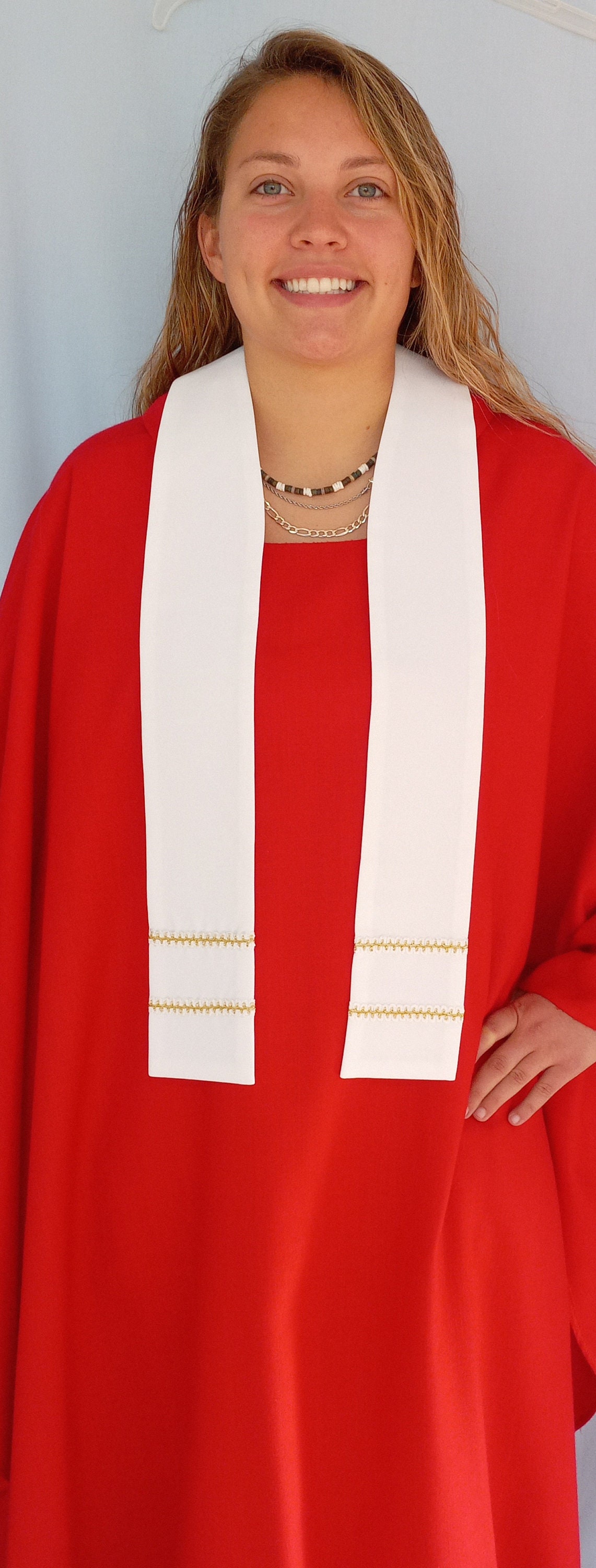 V-2 All White Visitation Stole, With Two Variations to Choose From ...