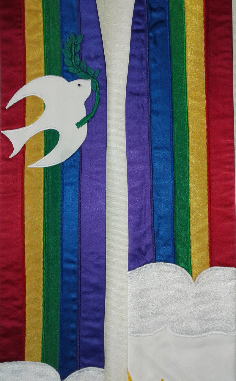 Ordinary Time Stole Applique Paper Pattern Rainbow Colors - Etsy