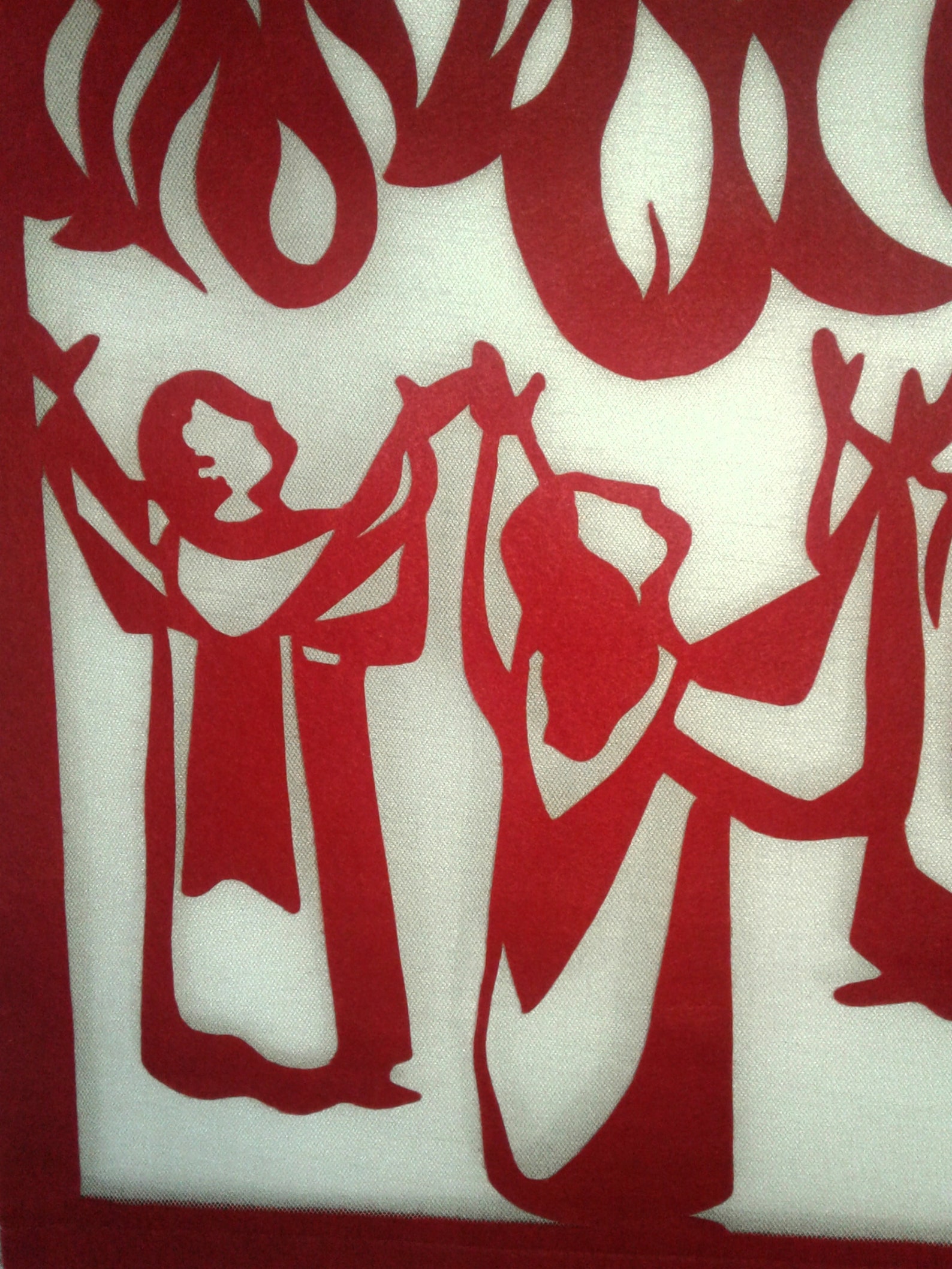 Pentecost is a Cutwork Wall Hanging Pattern, Christ's Ascension, Flames, Holy Spirit Dove, Felt ...