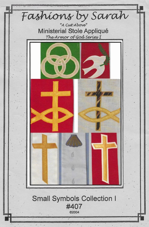 Small Symbols Applique Paper Pattern Trinity Rings Crosses - Etsy