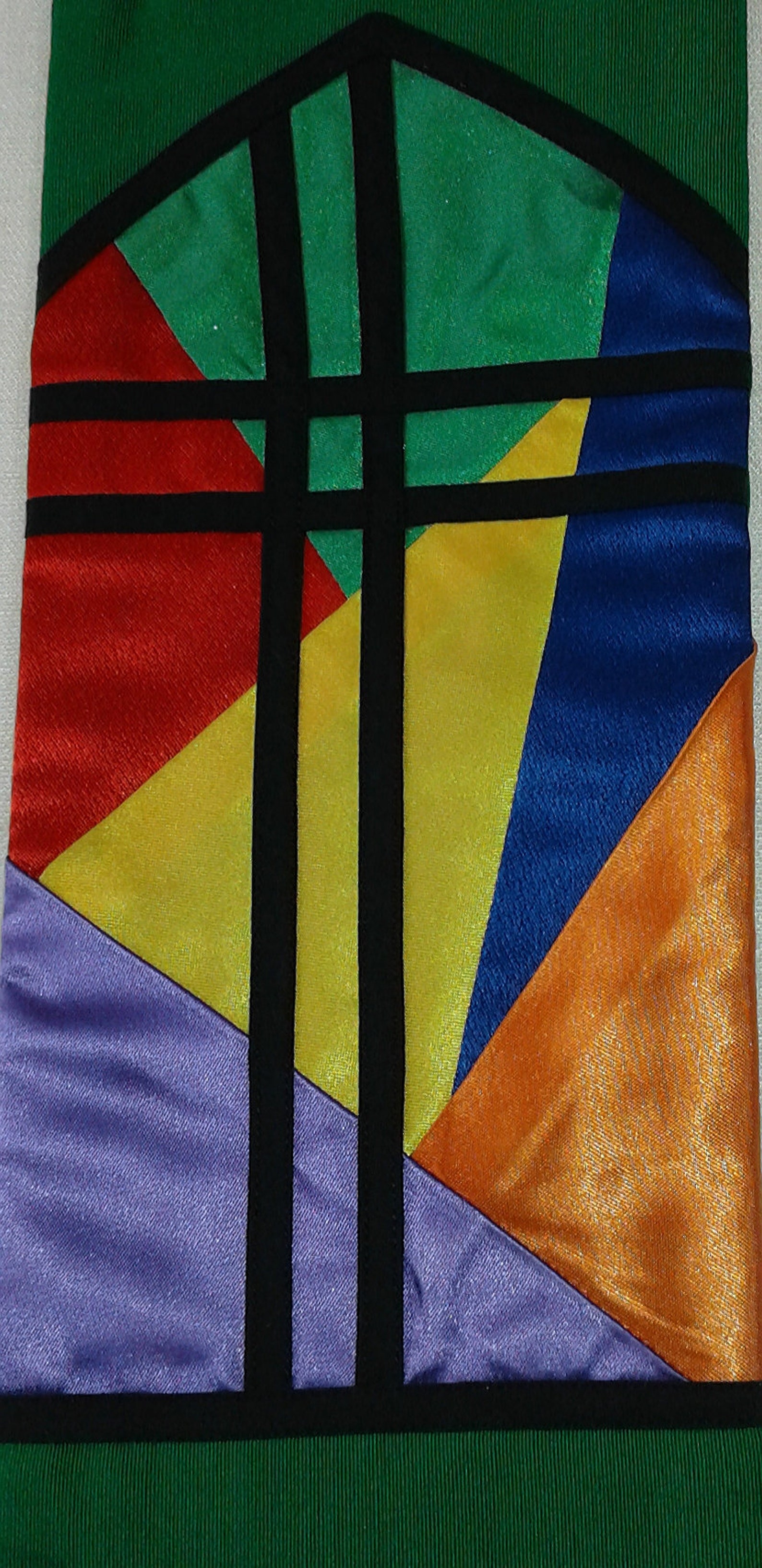 Stain Glass Applique Pattern, Stain Glass Celebration Pattern, Paper ...