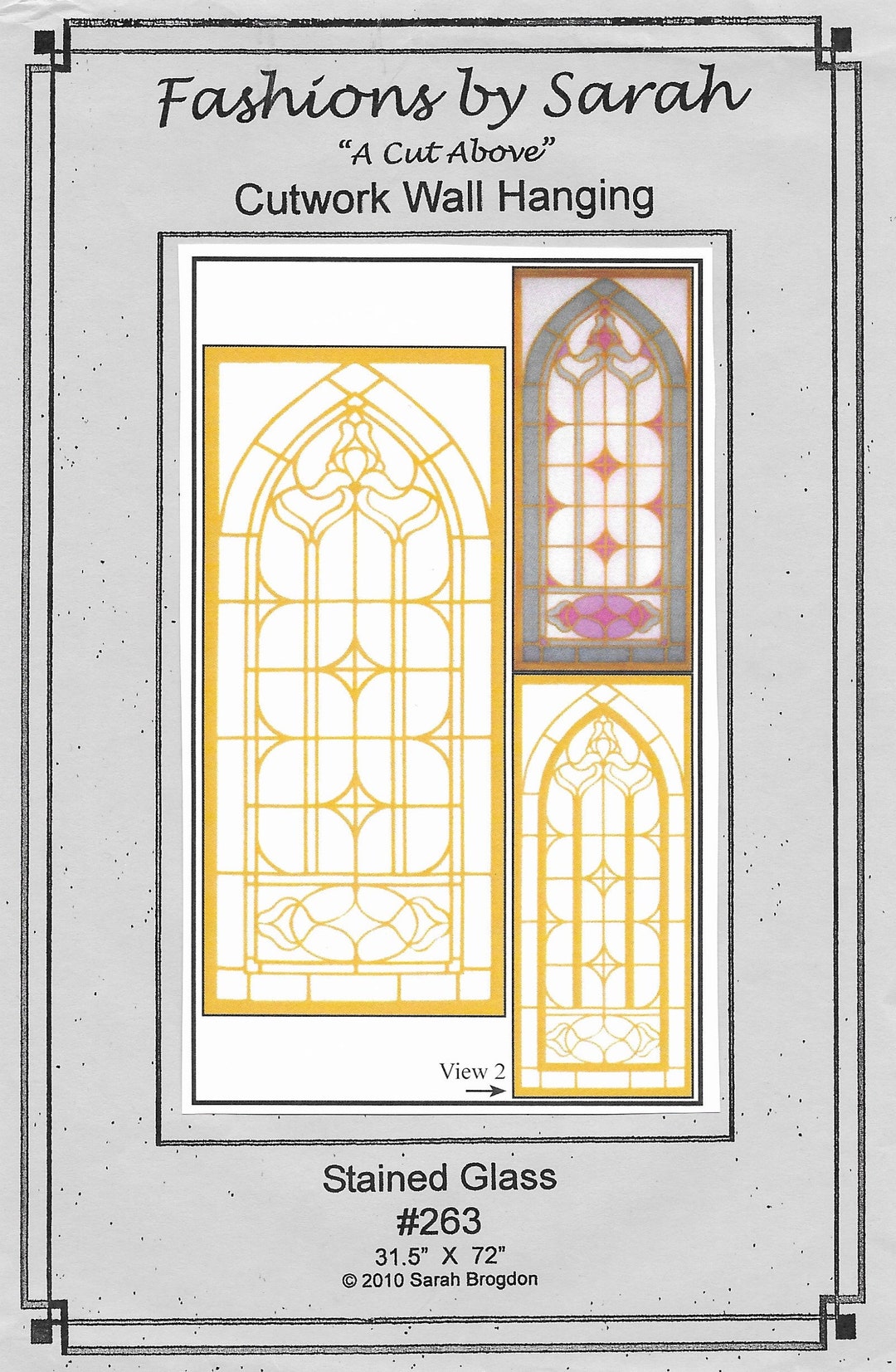 Stained Glass Cutwork Wall Hanging Pattern, Ordinary Time Banner ...