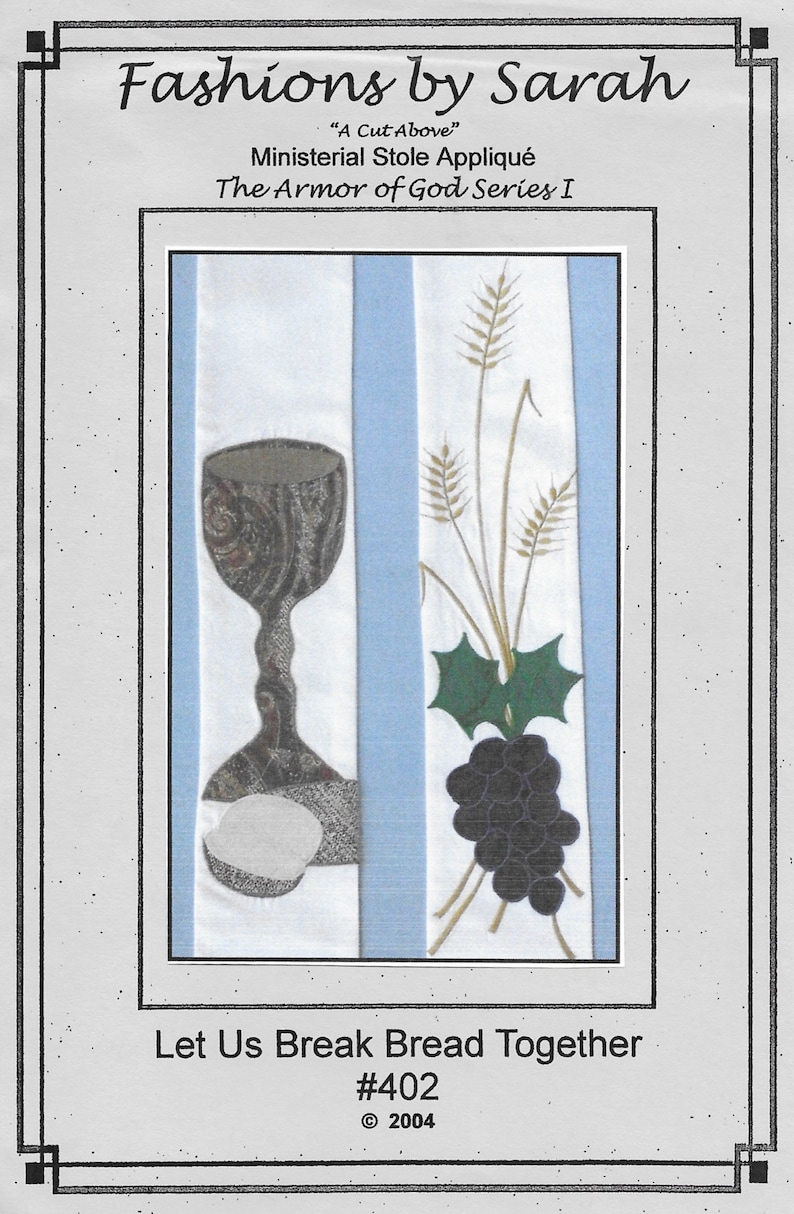 Applique Pattern for Communion, Breads and Wine, Grapes and Wheat ...