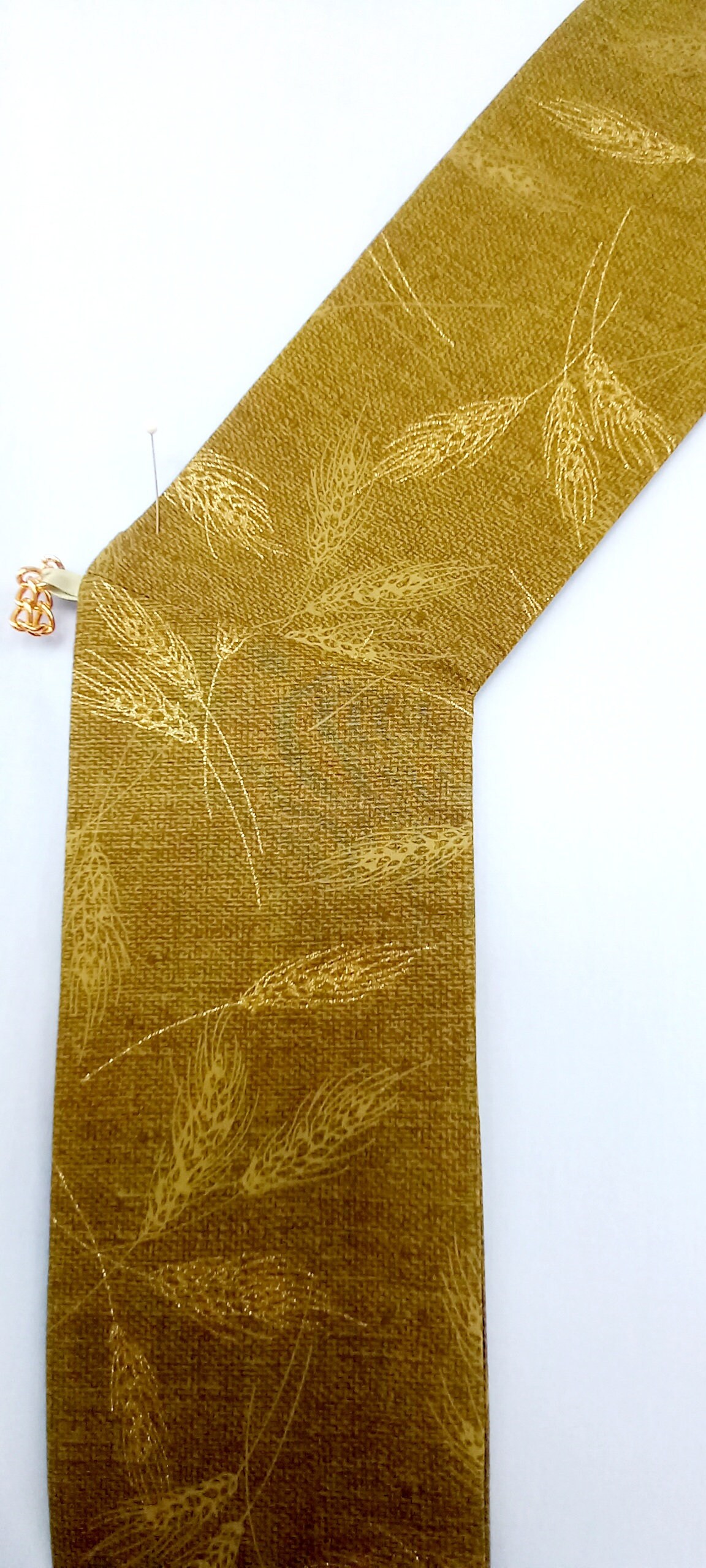 Deacon Clergy Stole, Shimmering Gold Wheat D89, on Olive Green ...