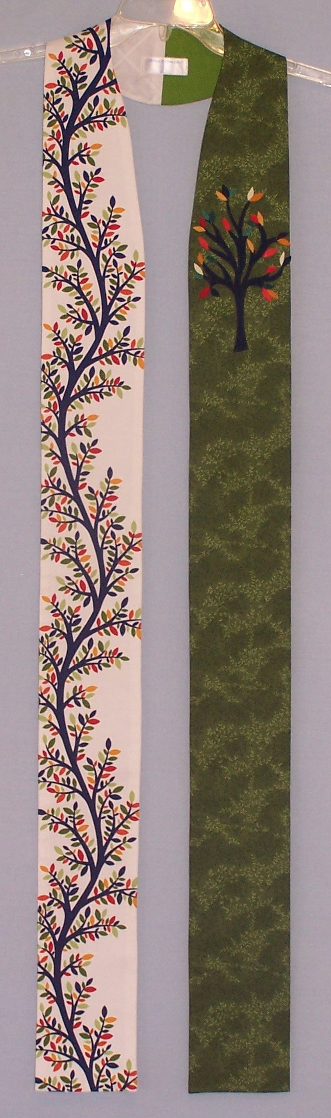 Ordinary Time Stole, Appliqued Tree on the Tree of Life Stole, Clergy ...