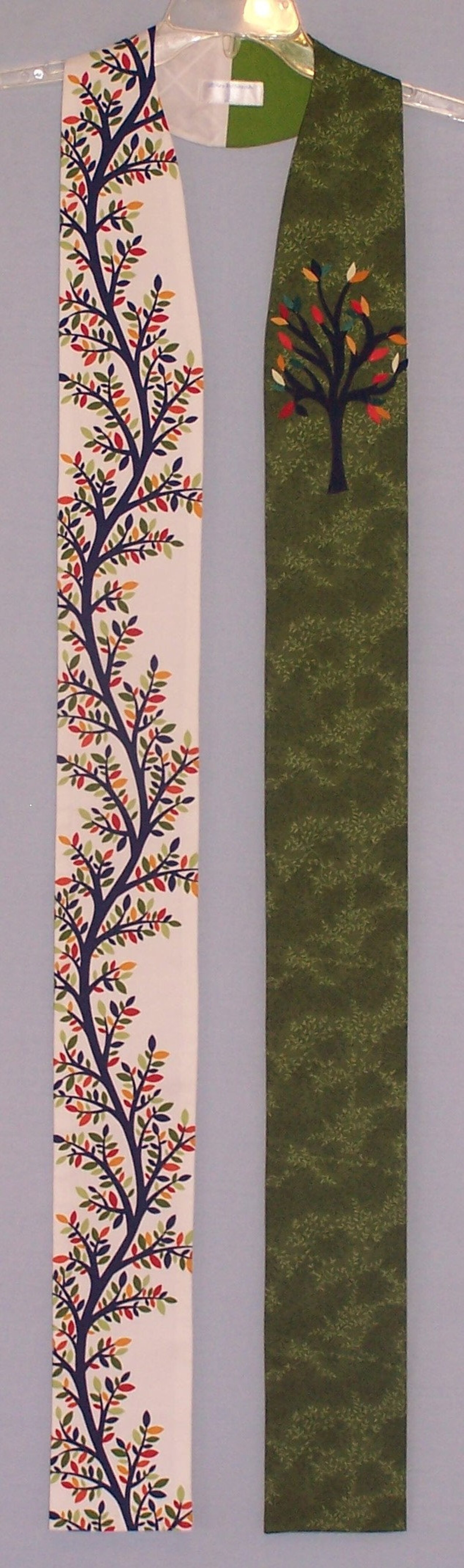 Ordinary Time Stole, Appliqued Tree on the Tree of Life Stole, Clergy ...