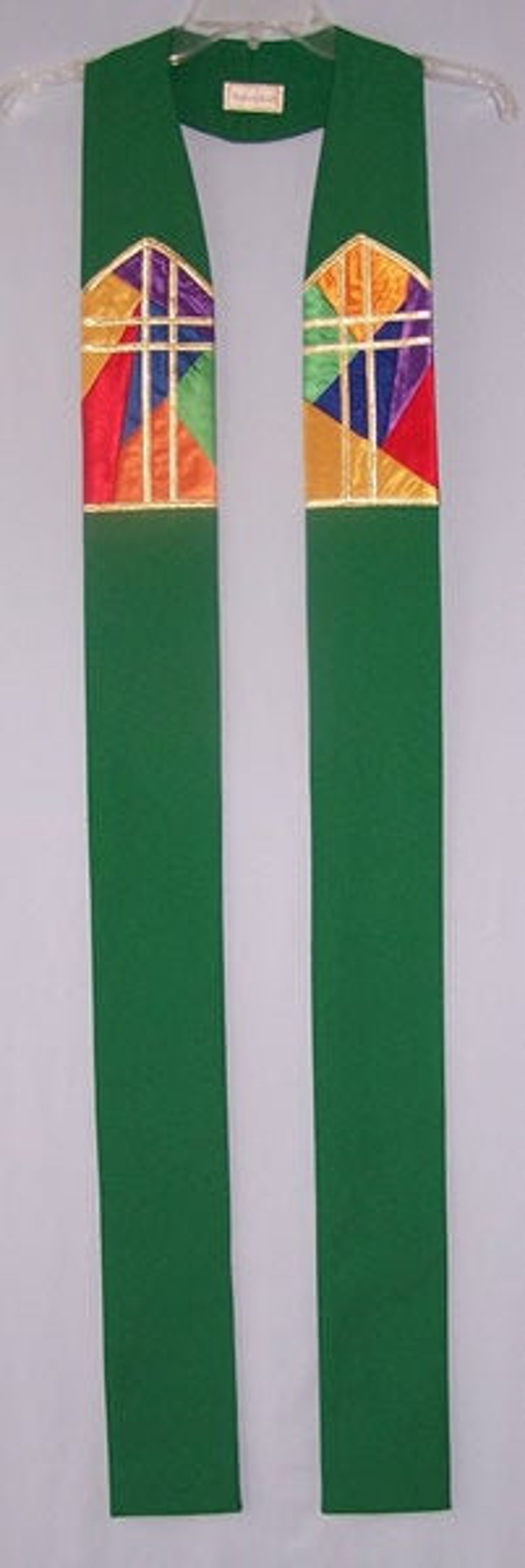 Stained Glass Stole, Purple, Green, White, Ordinary Time Stole, Stain ...