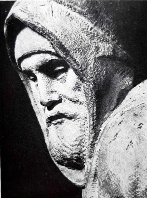 Michelangelo Self Portrait Sculpture