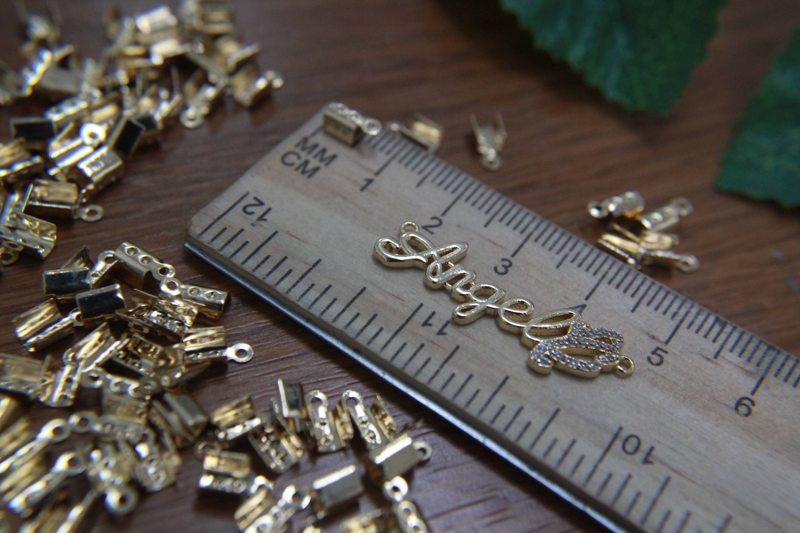 140 pcs 18k Gold Plated 3mm Clip Clamp Cord Crimp For Jewelry | Etsy