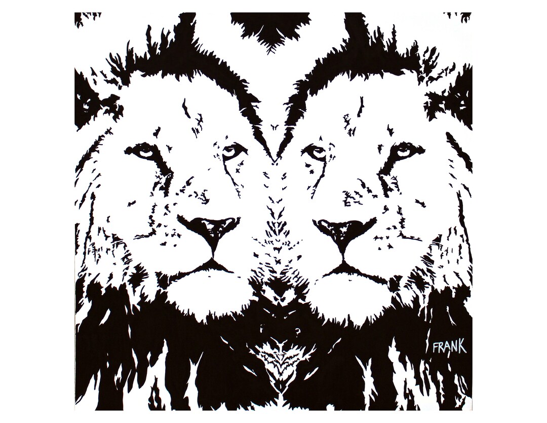Lion in the Mirror - Etsy