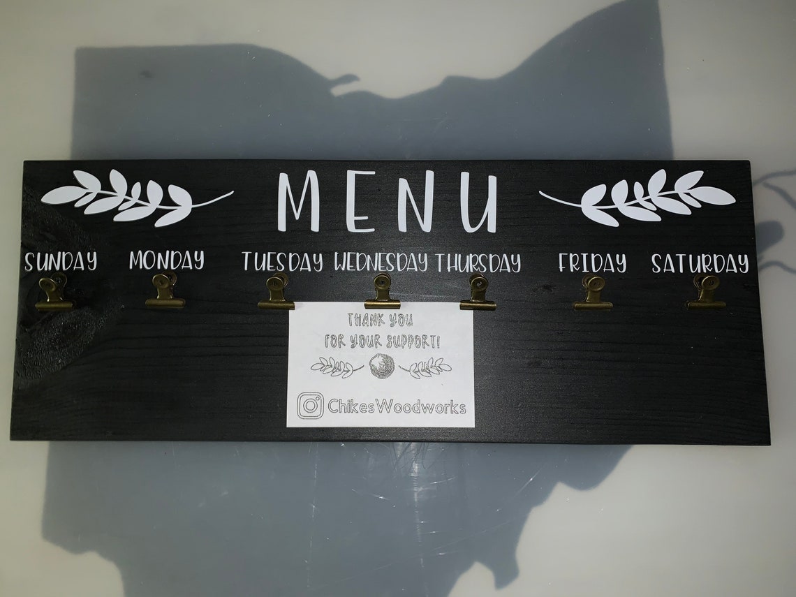 Menu Board Kitchen Decor Meal Planning | Etsy