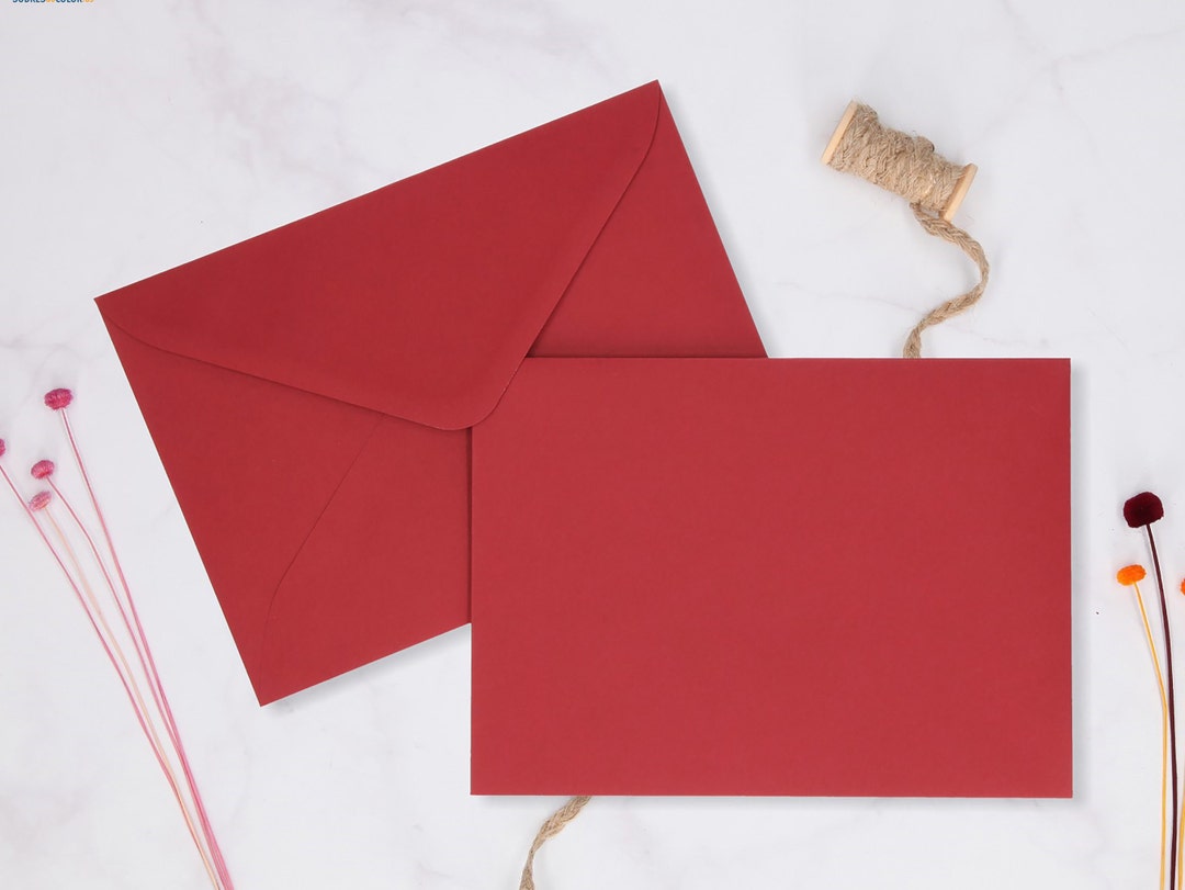 Cherry Red Envelopes in Different Sizes C5 B6 DL CD on - Etsy