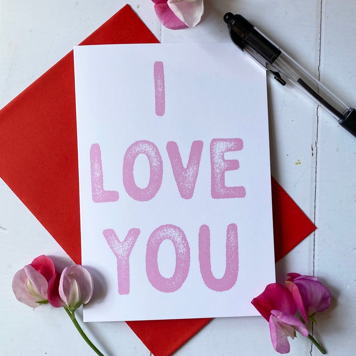 I Love You Card Simple Love You Card Love Card Anniversary Card ...