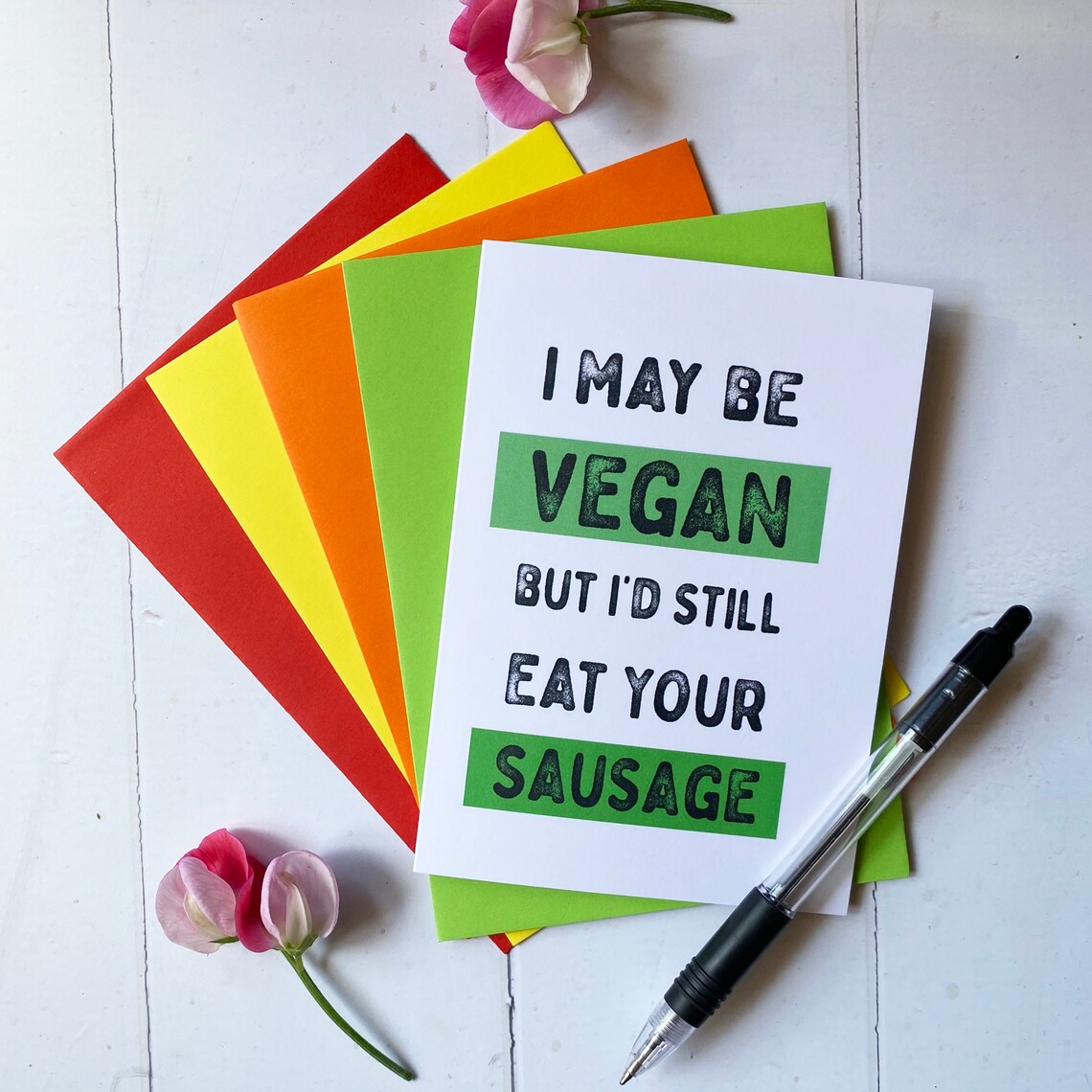 Funny Vegan Adult Humour Greeting Card Funny Rude Vegan Card Rude Vegan ...