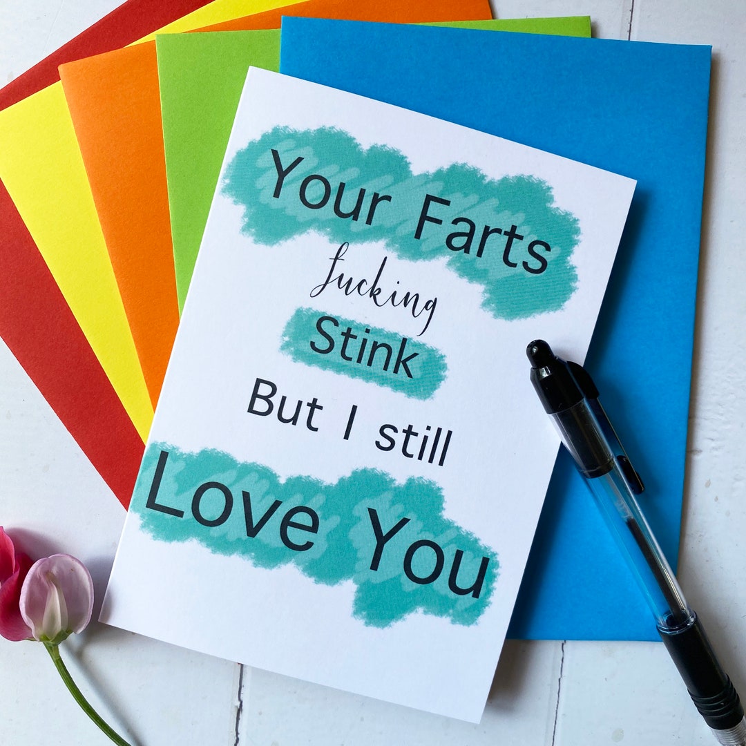 Funny Adult Fart Humour Card Smelly Fart Card Rude, Funny Adult ...