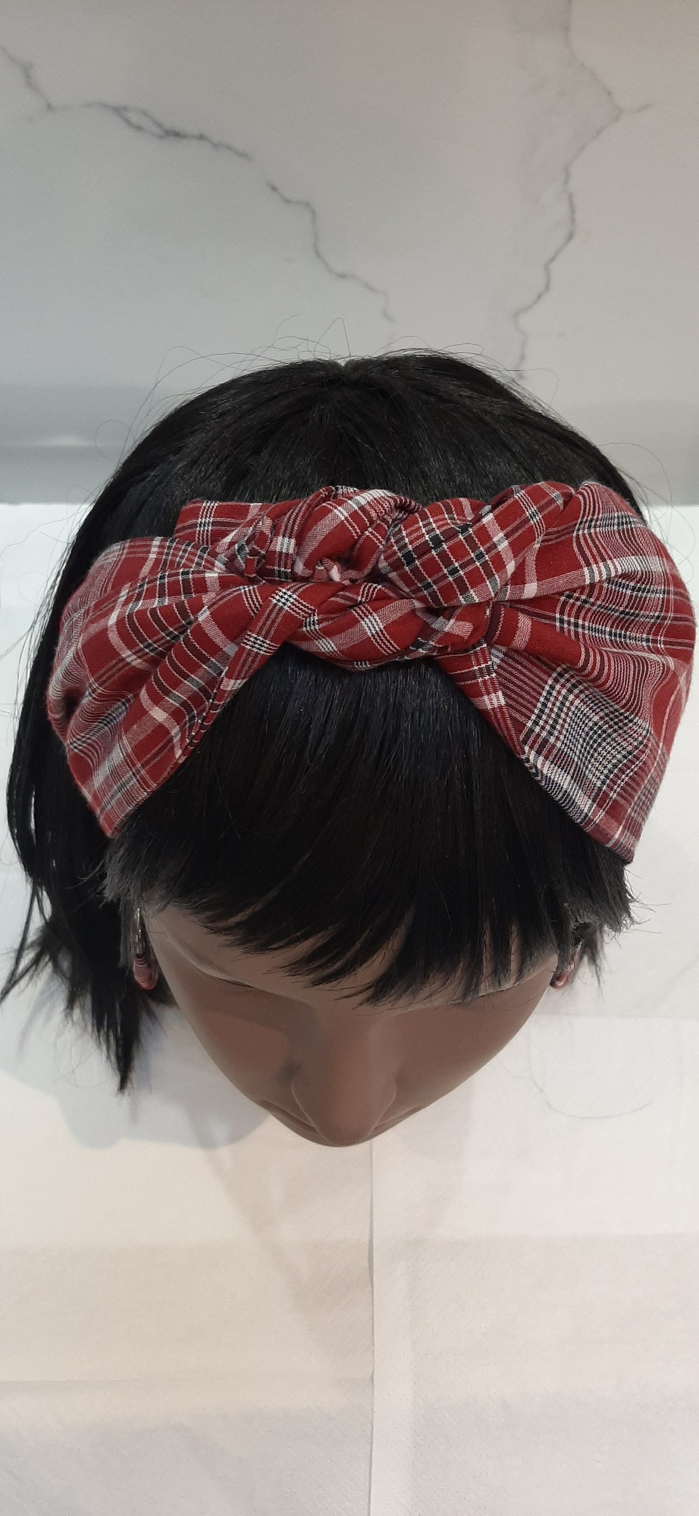Jamaican Traditional Bandana Earring and Head Tie Set, Madras Cloth ...