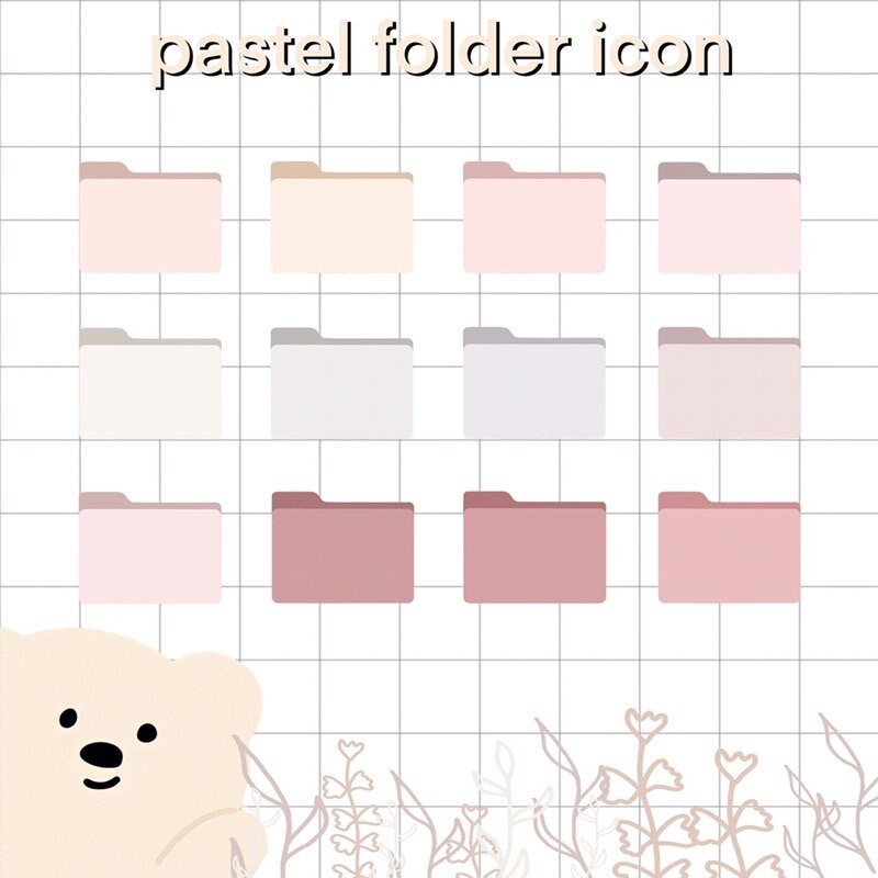 Pastel Folder Icons Digital Download - Etsy