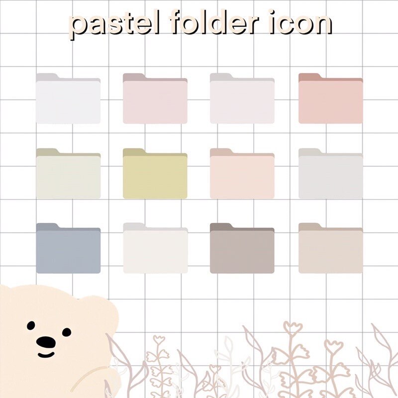 Pastel Folder Icons Digital Download - Etsy