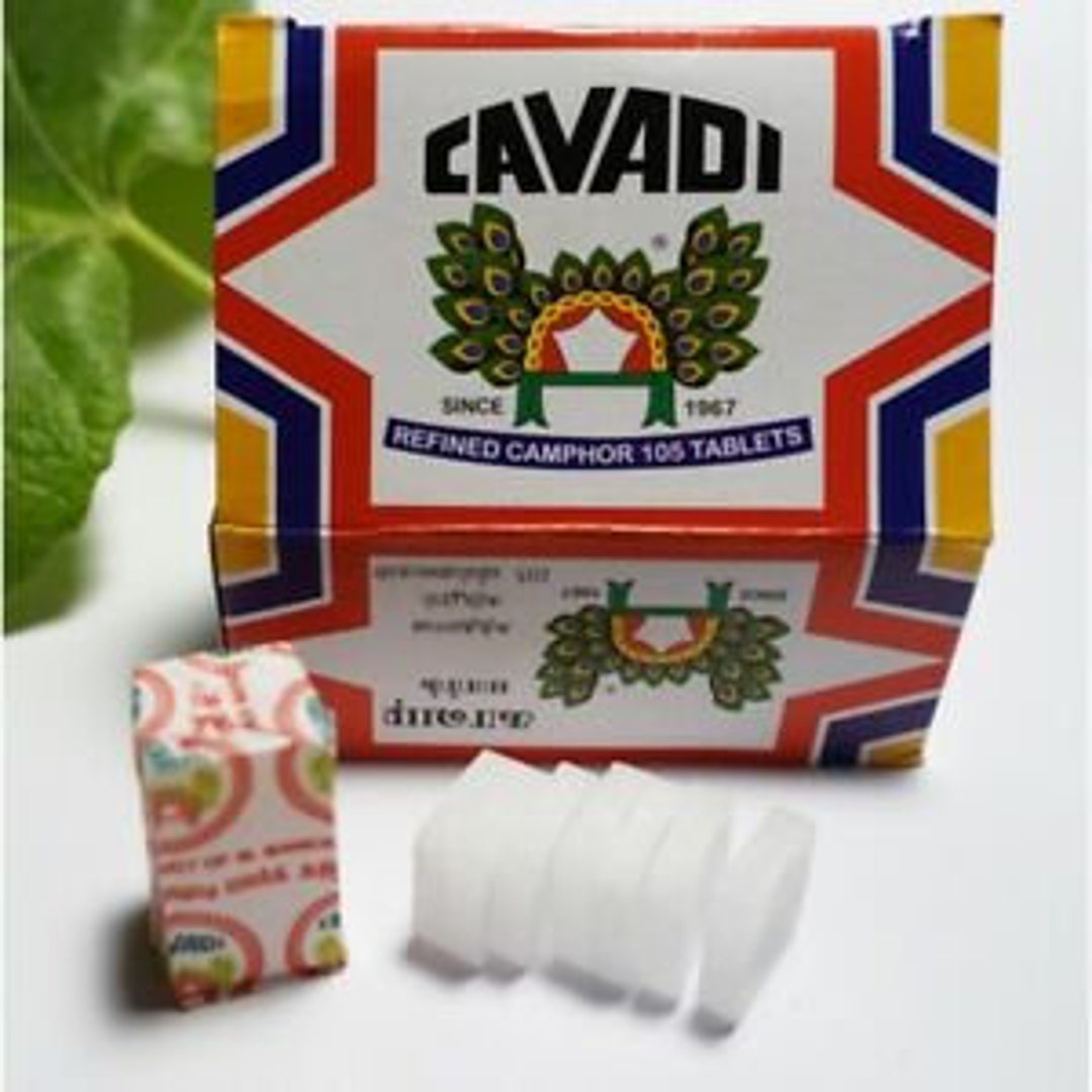 Camphor Tablets Cavadi, Refined Camphor 70 Tablet, Camphor Blocks ...