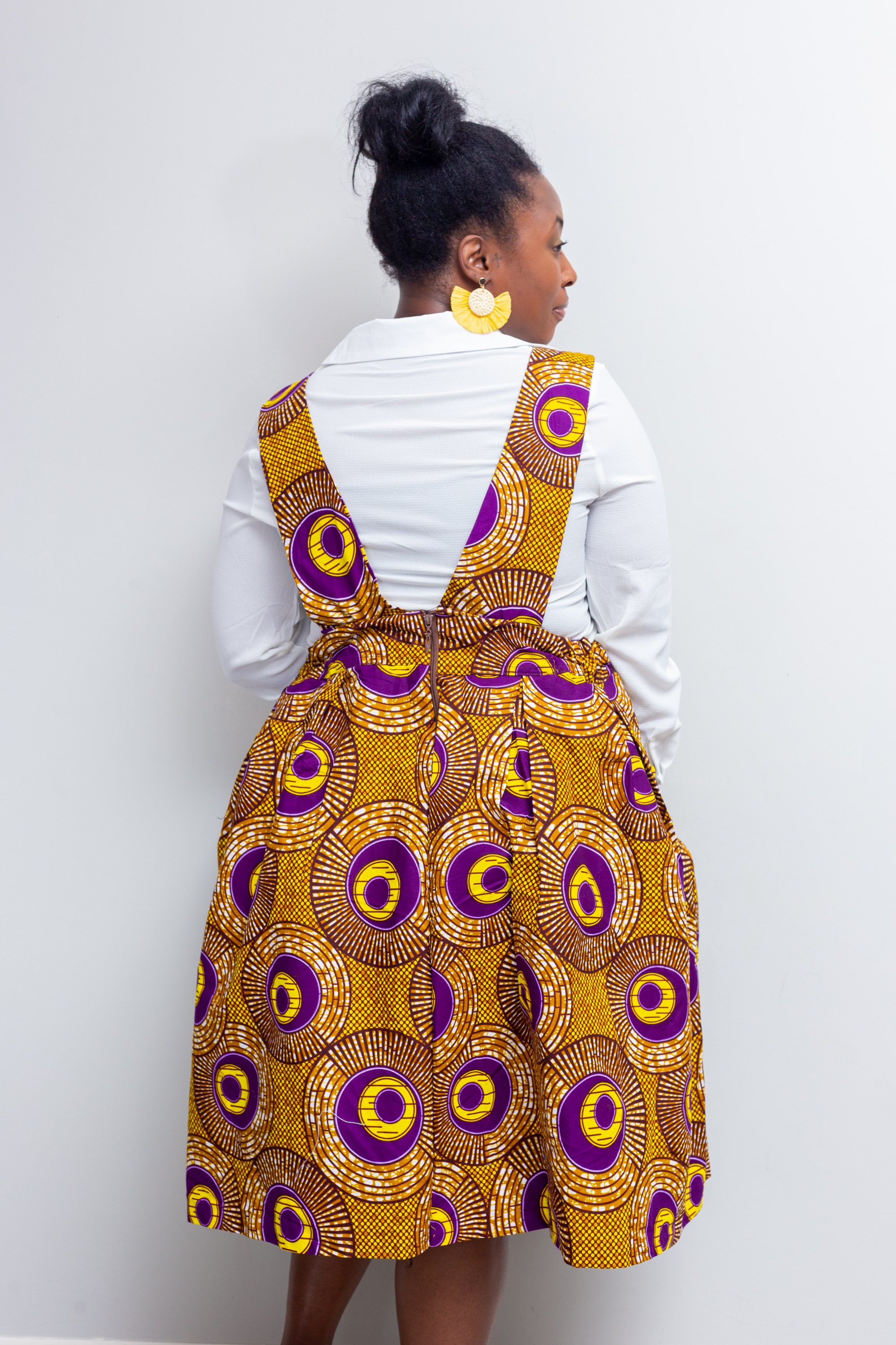 Ankara Pinafore Dress || Plus Size Inclusive Ankara Dress - Aba Design ...