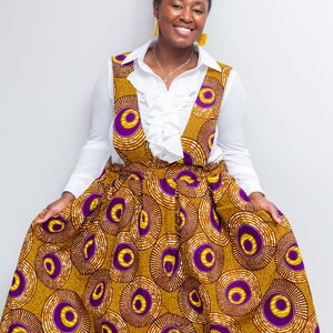 Ankara Pinafore Dress || Plus Size Inclusive Ankara Dress - Aba Design ...