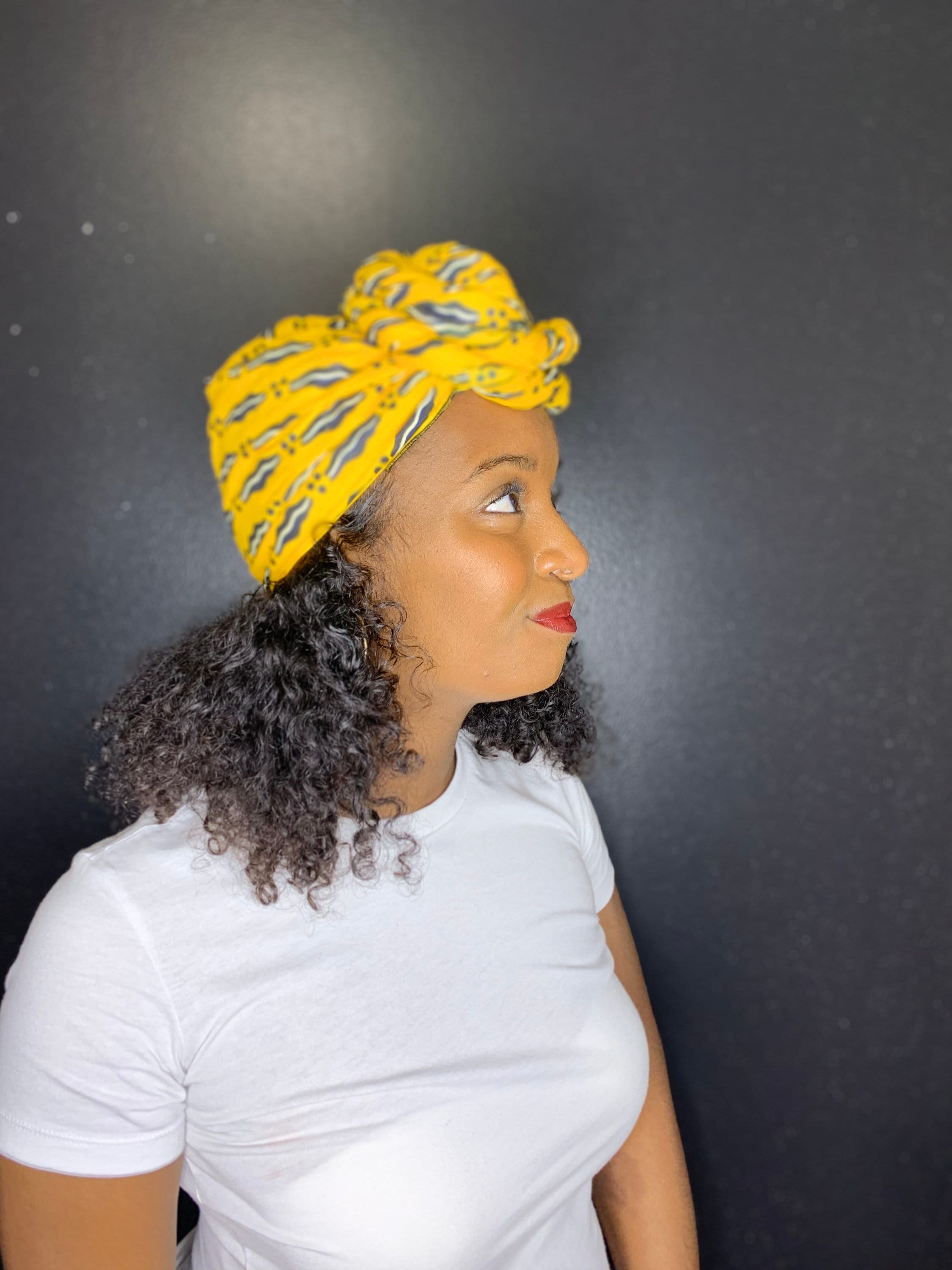 Stylish Yellow African Head Wrap | Ankara Headwrap | Boho Head Wrap - Etsy