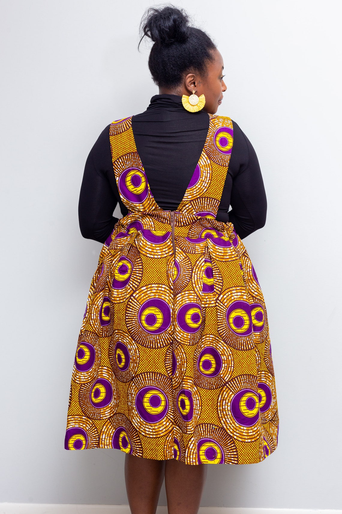 Ankara Pinafore Dress Plus Size Inclusive Ankara Dress - Etsy