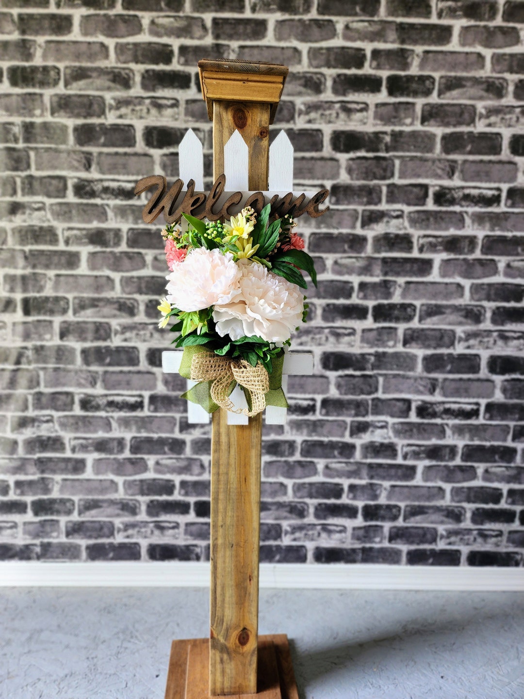 Welcome Picket Fence Sign - Etsy