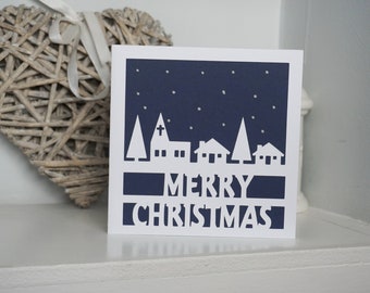 Christmas Scene Card | Etsy