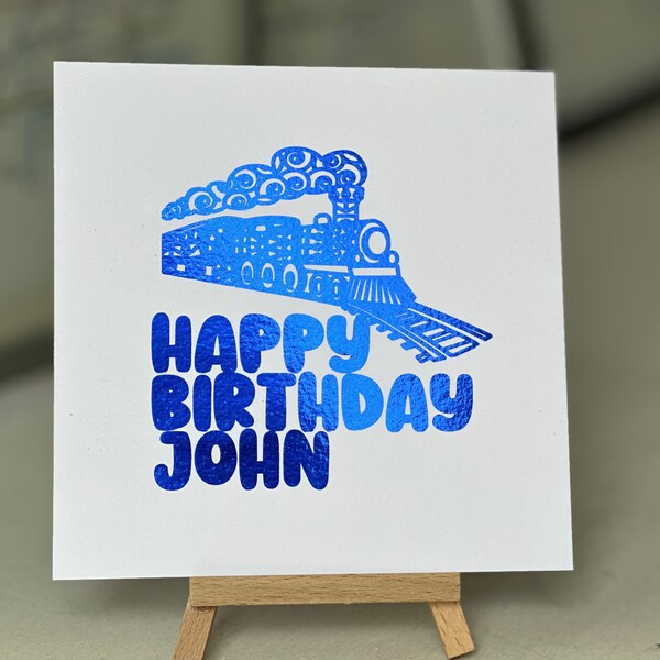 Train 2 Birthday Card - Etsy