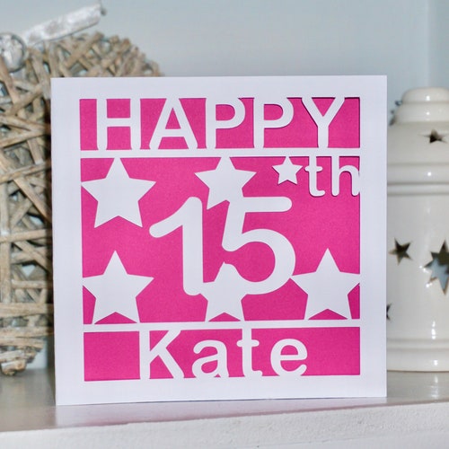 15th Birthday Card Age 15 Birthday Card Handmade & - Etsy UK