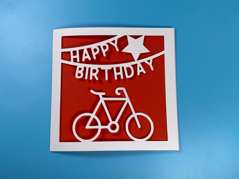 Happy Birthday Bike Card Cycling Card Riding Bike Card - Etsy