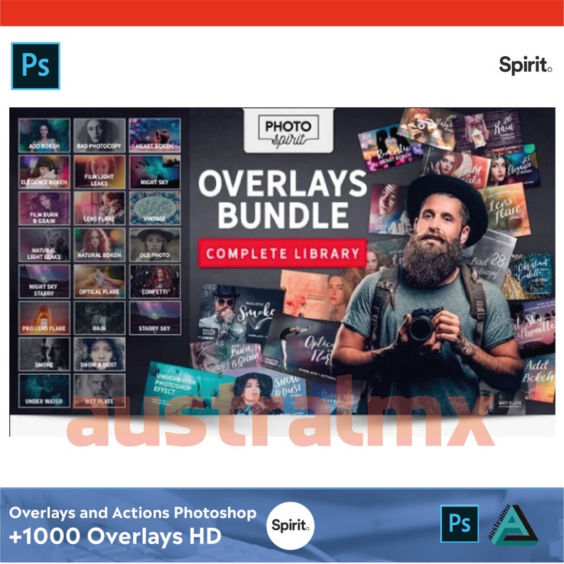 1000+ Premium Photoshop HD Overlays and Actions - Etsy