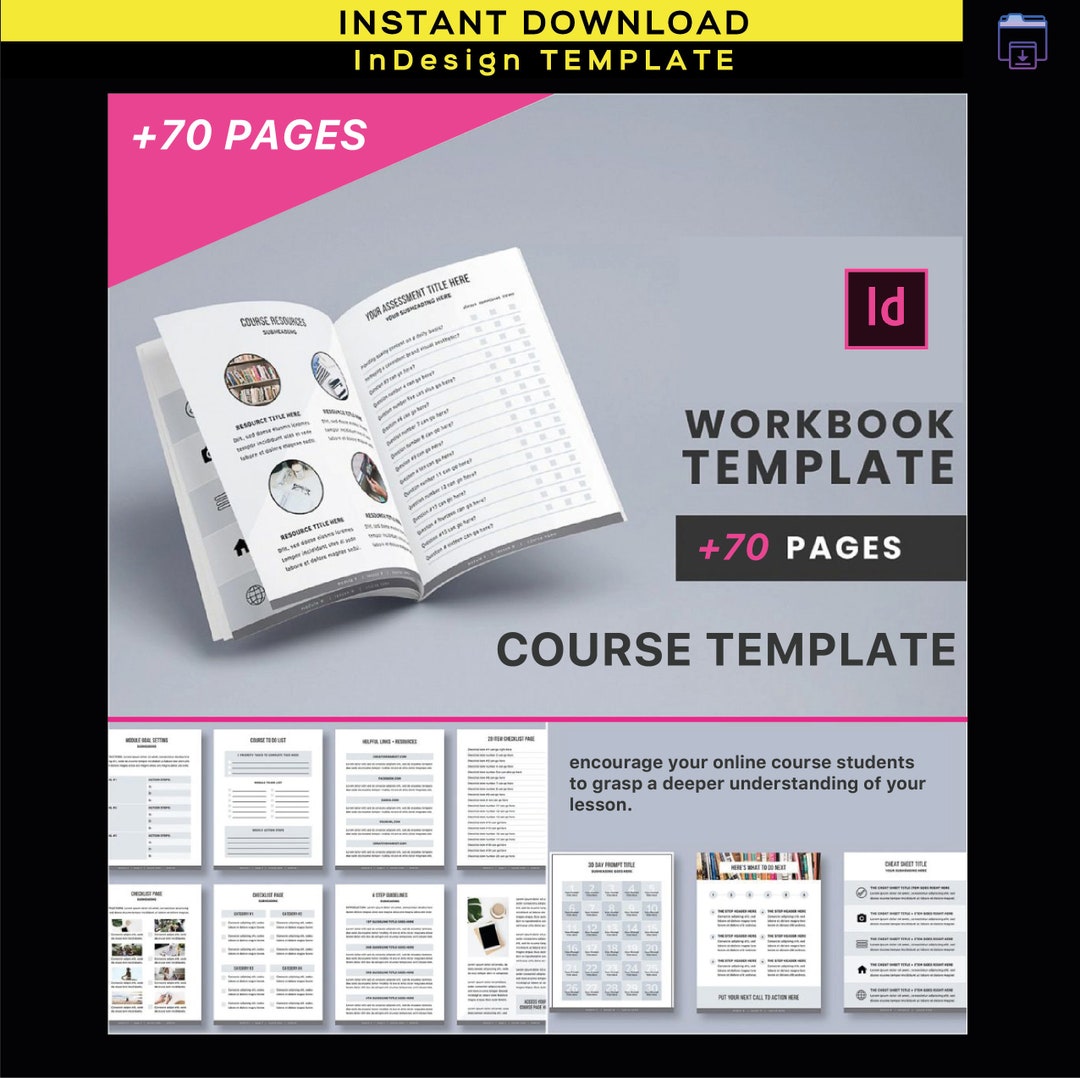 Professional Course Template Online, Ebook, to Indesign, Editable ...