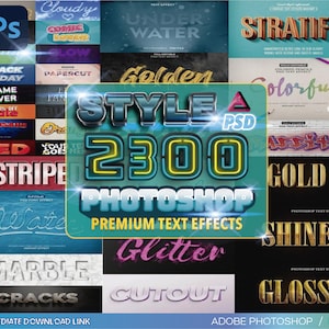 2300+ Premium Photoshop Texts & Styles Effects, Editable, Works in Any ...