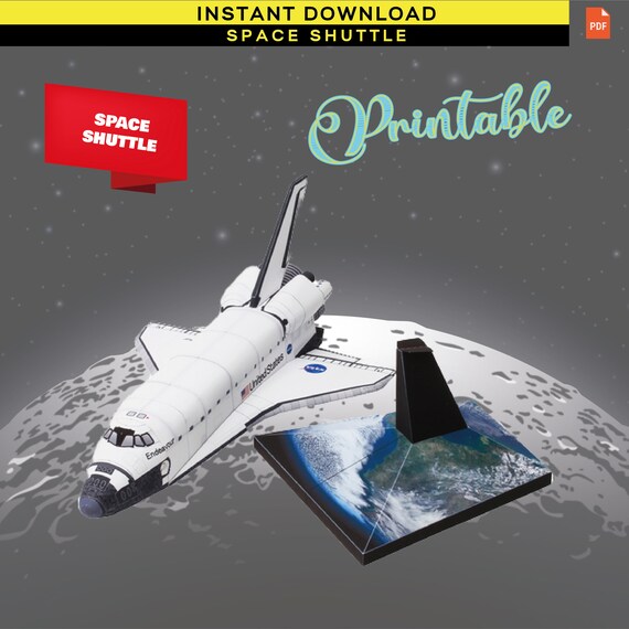 Space Shuttle Scrapbook Paper