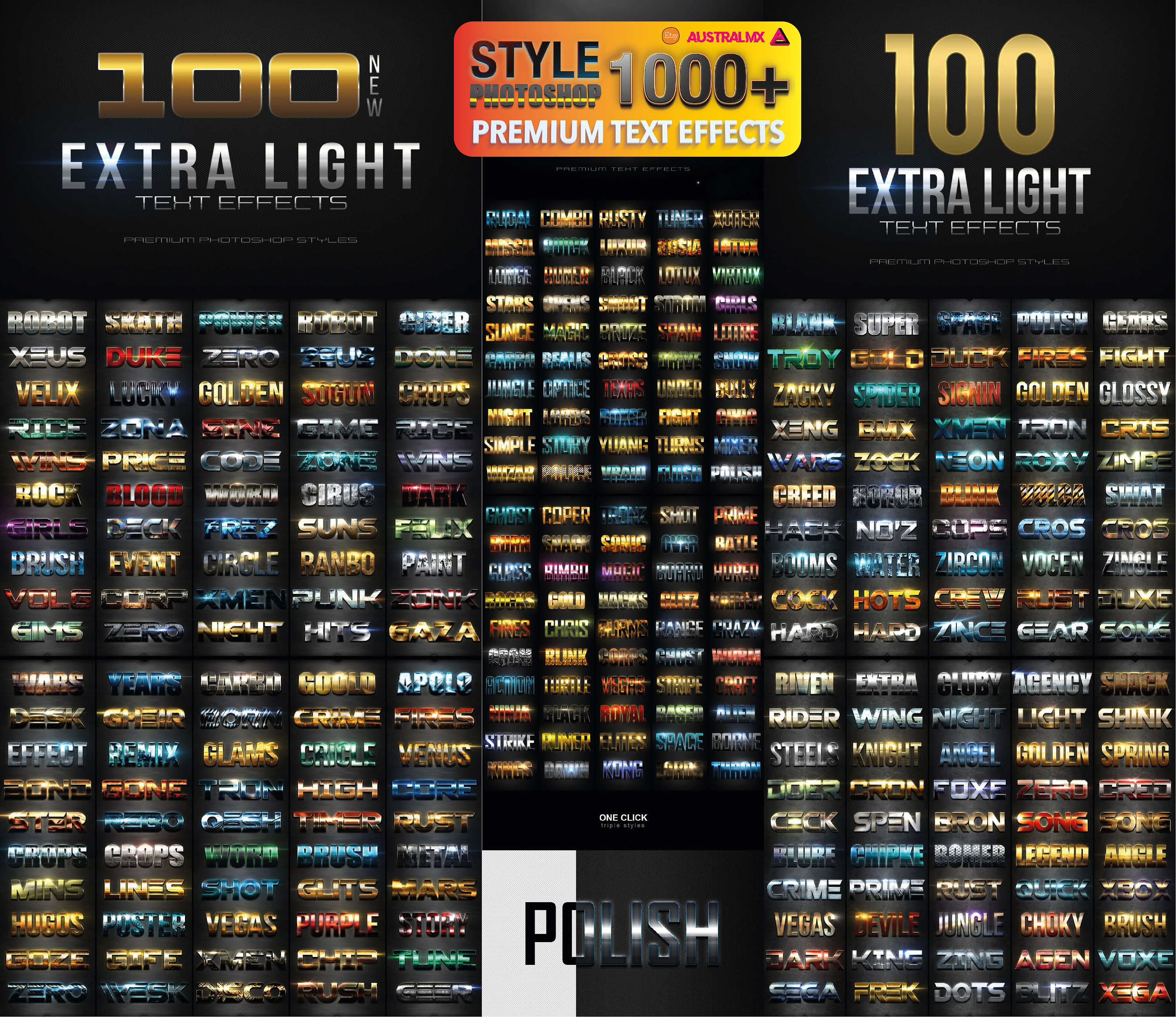 1000+ Premium Photoshop Texts & Styles Effects, Editable, Works in Any ...