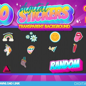 100 Animated Cartoon-style Digital Stickers of in GIFS and in MP4 With ...