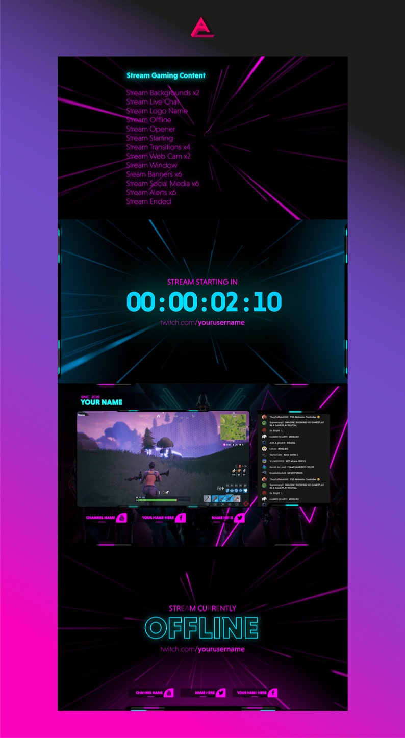 Stream Twitch Gaming Pack, Premiere Pro Template, Everything That You ...